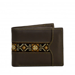 Original Leather & HandCrafted New Curved Embroidery Fancy Gents Wallet